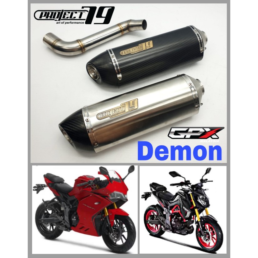 Project79 Exhaust GPX DEMON 150GN/GR Slip on Piping Muffler Stainless ...