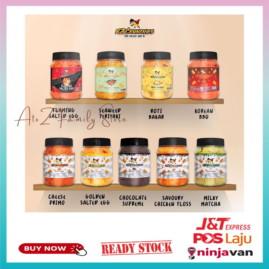 NZ Crunchies Snack Popia Salted Egg, Cheese Primo, Chicken Floss ...