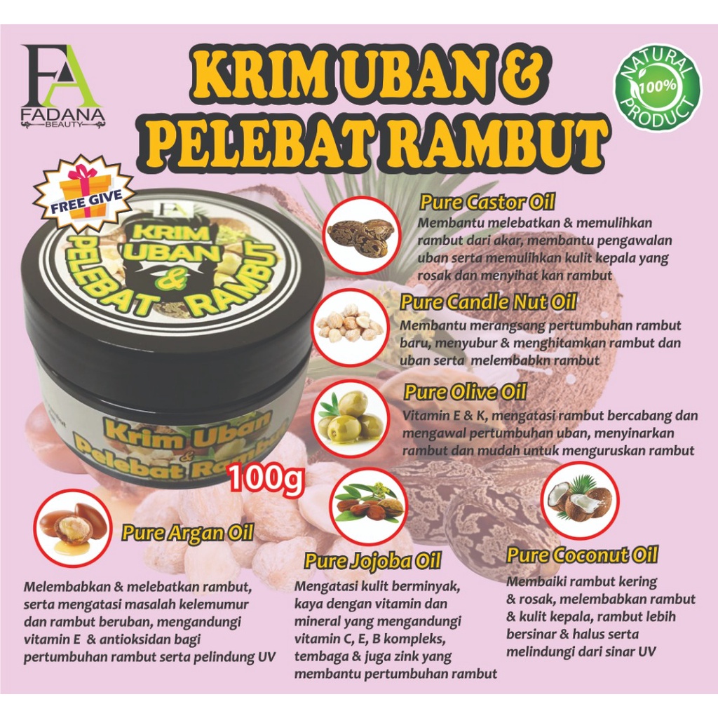 Krim Uban Pelebat Rambut Hair Treatment Cream Halal Hair Color Pewarna ...