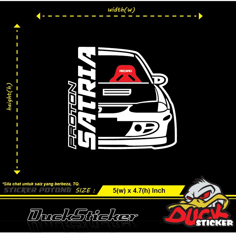 PROTON SATRIA (OLD) FRONT STICKER 1PCS | Shopee Malaysia