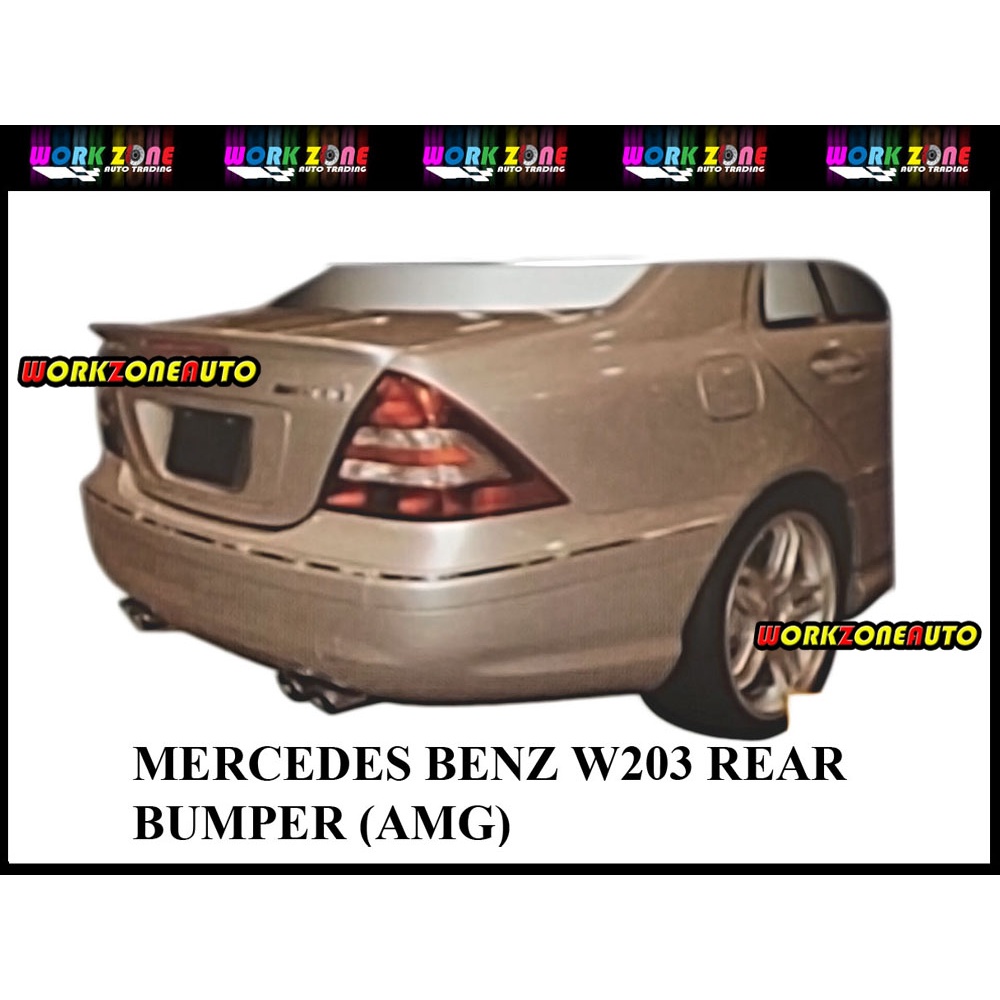 Mercedes Benz W203 Front Rear Bumper Side Skirt (AMG) | PP Material ...