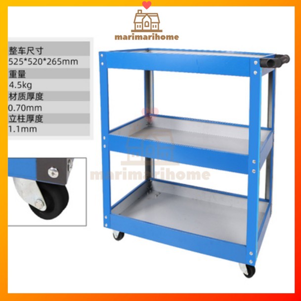 Ready stock-Auto repair and maintenance tool cart Three-layer trolley ...