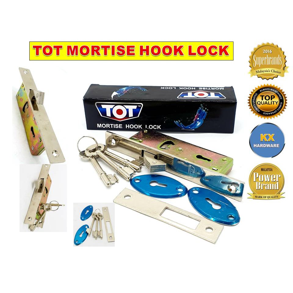 TOT MORTISE Single Mortise Hook Lock KX0013644 | Shopee Malaysia