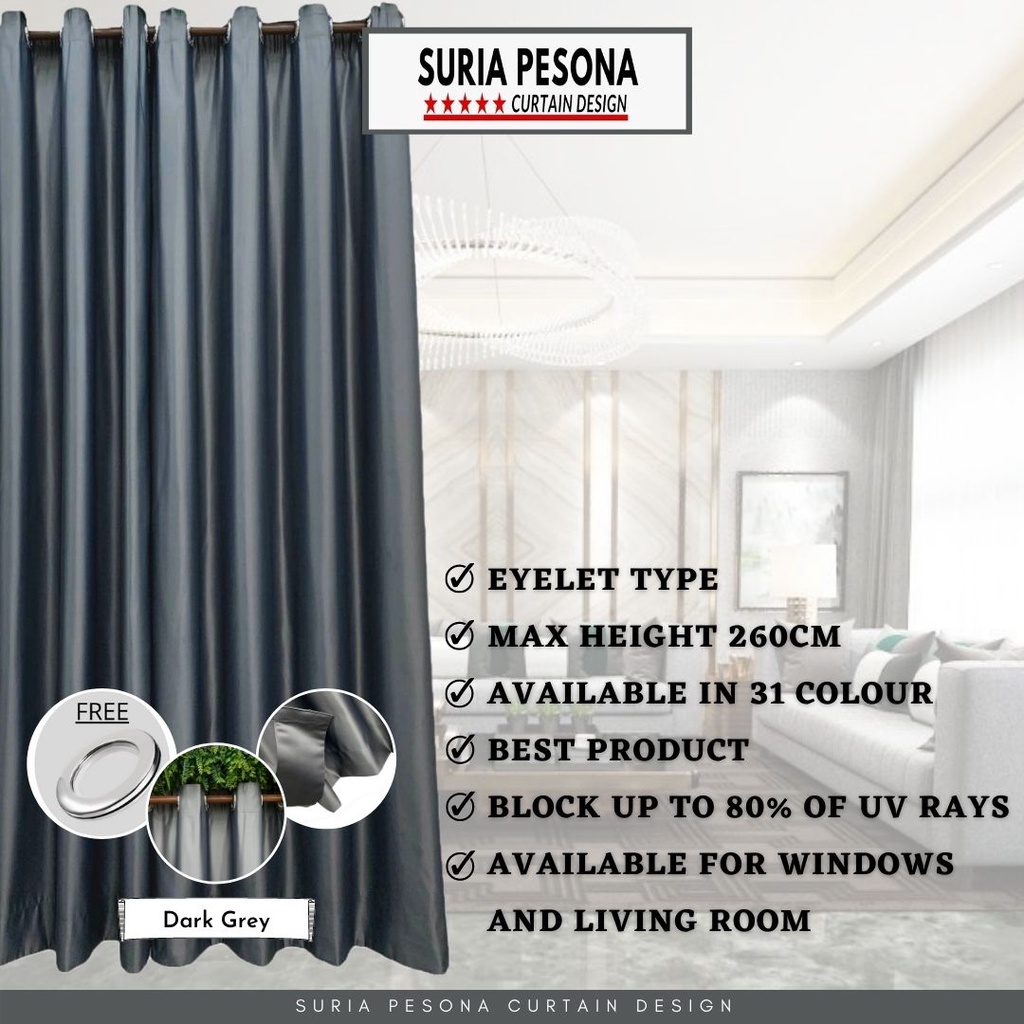 G12 - Ready Made Curtain!!! Siap Jahit Langsir ,Langsir RAYA Kain Tebal ...