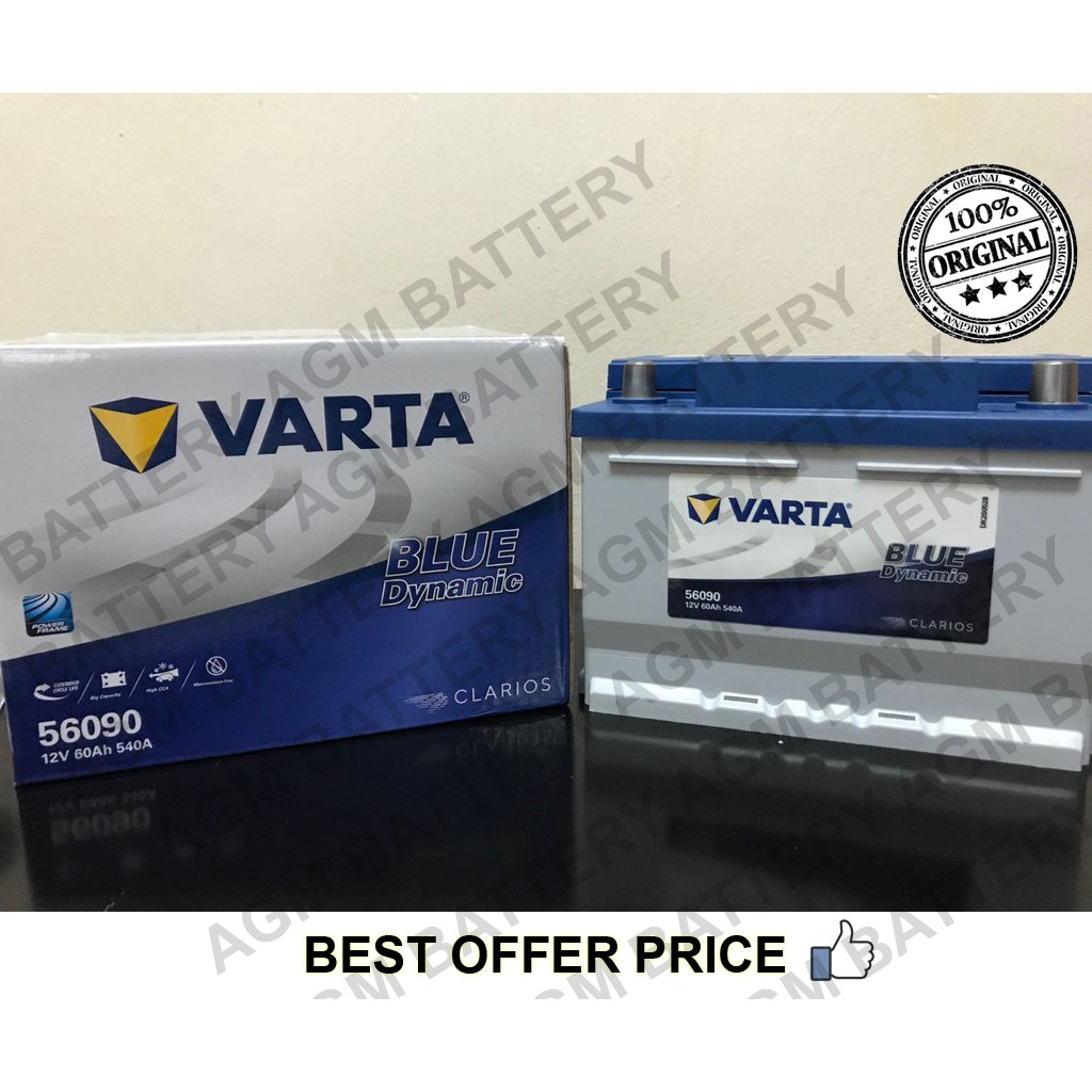 Varta DIN60 L (56090) BLUE BATTERY ( 13 MONTHS WARRANTY) | Shopee Malaysia