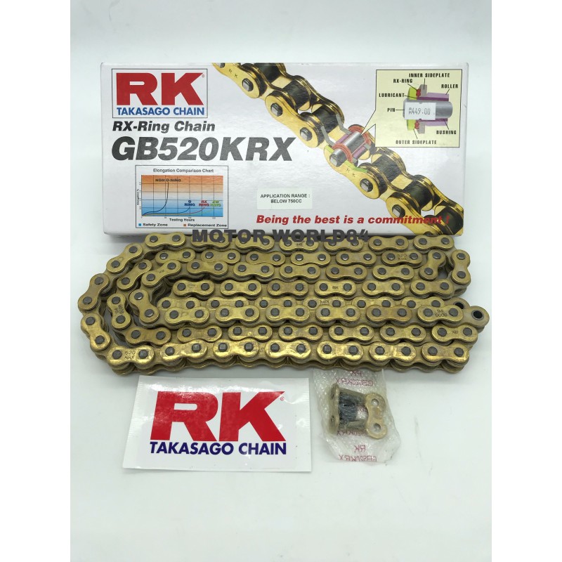 RK RANTAI 520 X-RING / CHAIN 520 X-RING / RX-RING CHAIN 520KRX 100% ...
