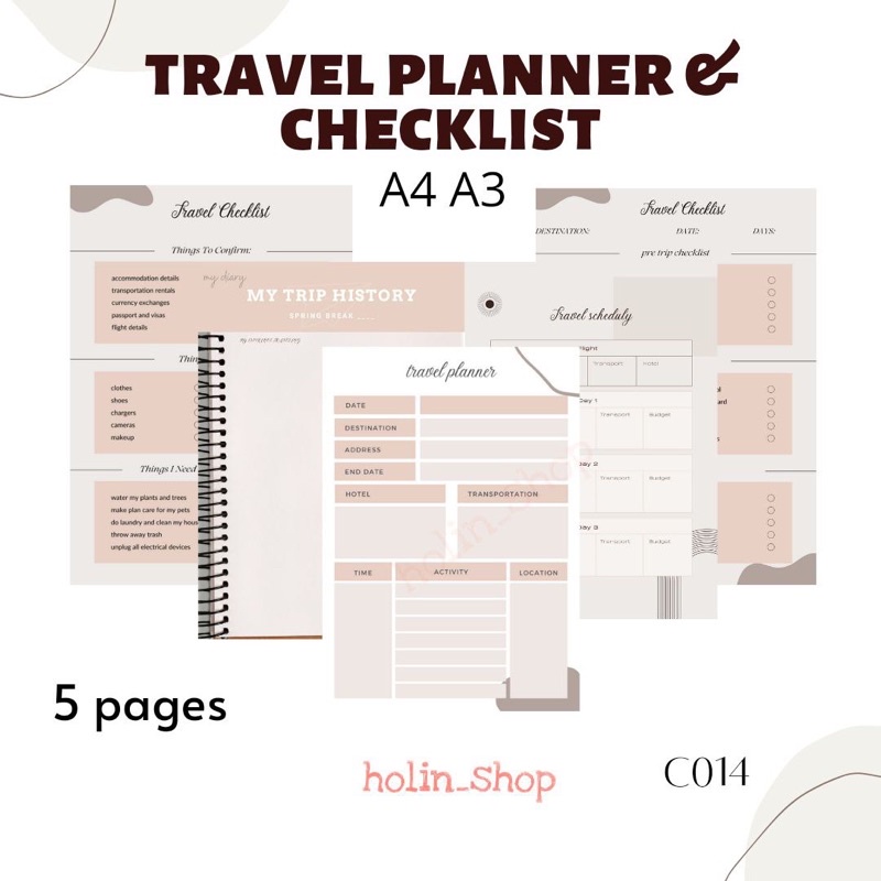 PDF format travel planner checklist tracker | barang travel agar tidak ...
