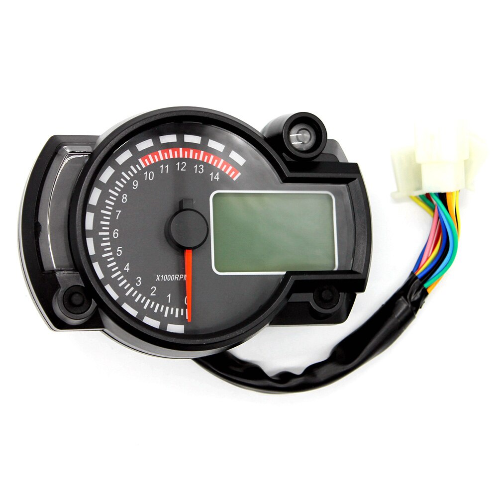 Universal LCD Digital Motorcycle Odometer Speedometer Meter Instrument ...