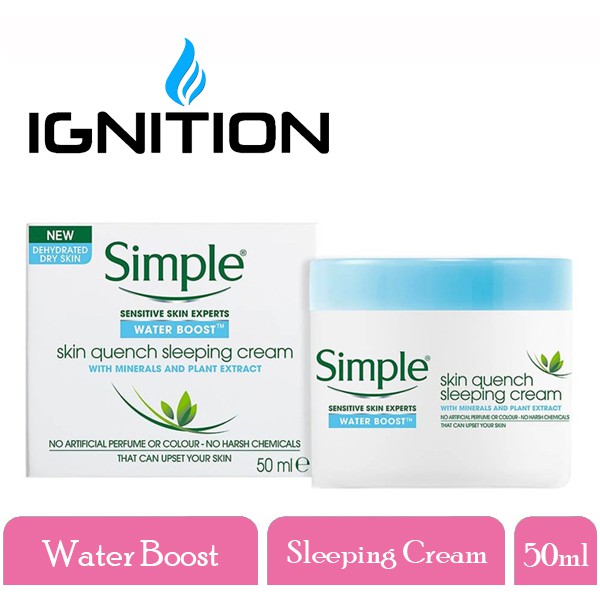 Simple Water Boost Skin Quench Sleeping Cream 50ml | Shopee Malaysia