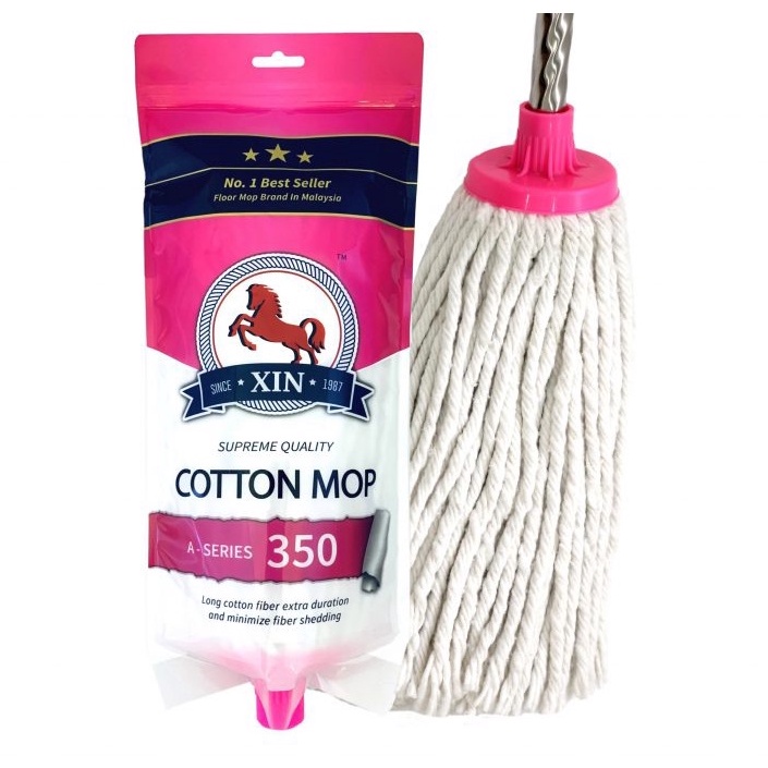 Cotton Mop Lantai Putih XIN HORSE BRAND 350 | Shopee Malaysia
