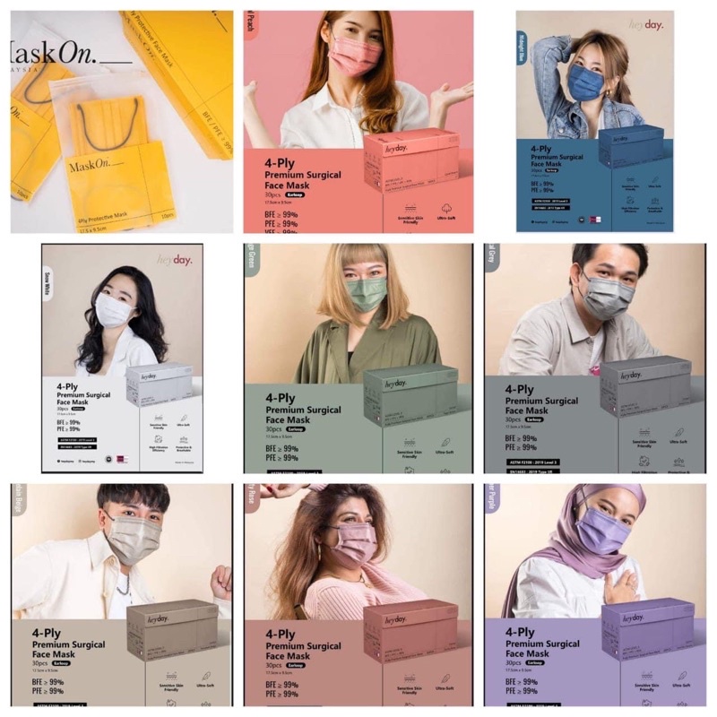 HEYDAY 4PLY MASK (30pcs) | Shopee Malaysia