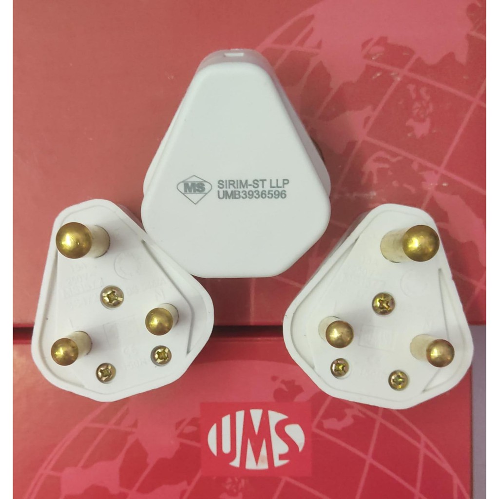 UMS 15A 250V ac RESILIENT PLUG TOP (WHITE)/MODEL P 150RS | Shopee Malaysia