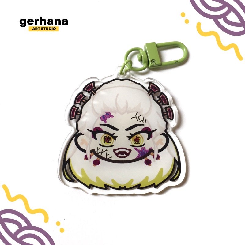 Demon Slayer Demon Chibi Acrylic Keychain | Muzan Kokushibo Douma Akaza ...