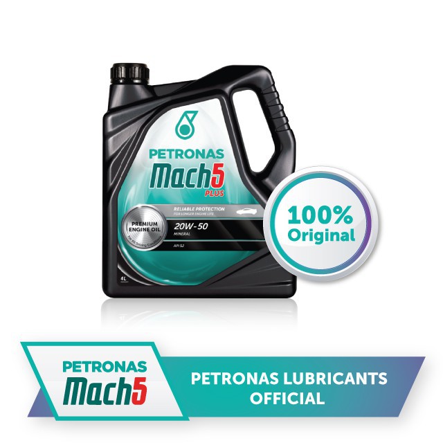 petronas engine oil PETRONAS MACH 5 PLUS 20W-50 MINERAL API SJ (4L ...