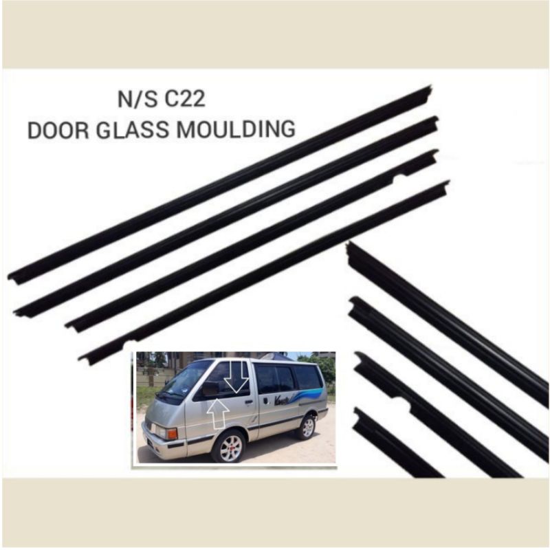 Nissan C22 Door Glass Moulding Inner=Outer(Left/Right to choose)1pc ...