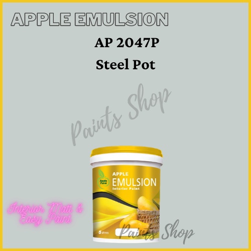 5L 🍏 Warna Soft Lembut 🍏 Apple Paint Emulsion Interior Wall Finish 🍏 ...