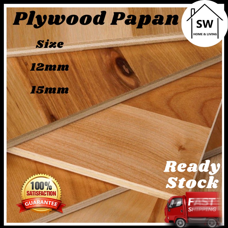 PLYWOOD PAPAN 12mm 15mm Custom Cut Size plywood sheet wood panel papan ...