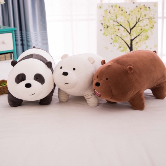 [READY STOCK] We Bare Bears Crawling Stackable Soft Plush Stuffed Toy ...