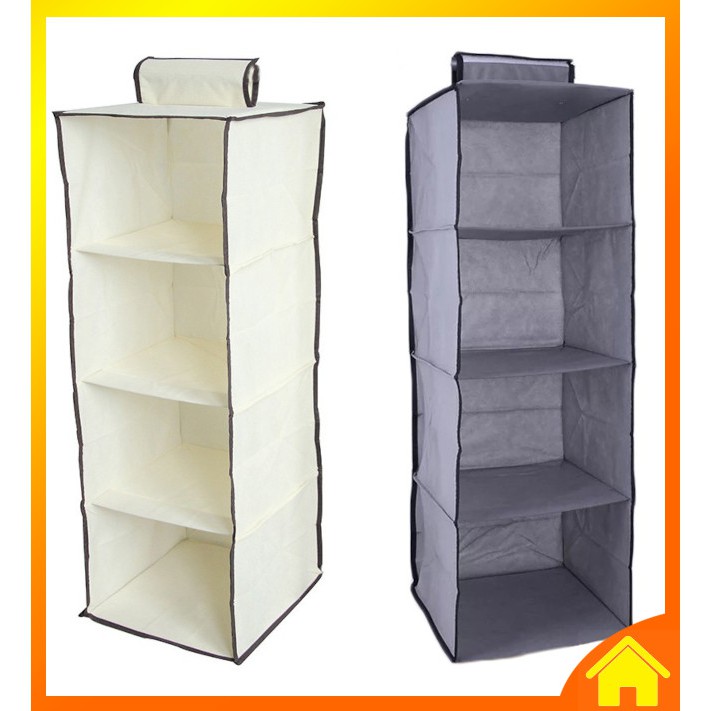 [OneHome] 4 Tier Hanging Wardrobe Vertical Organizer Cloth Hang Storage ...