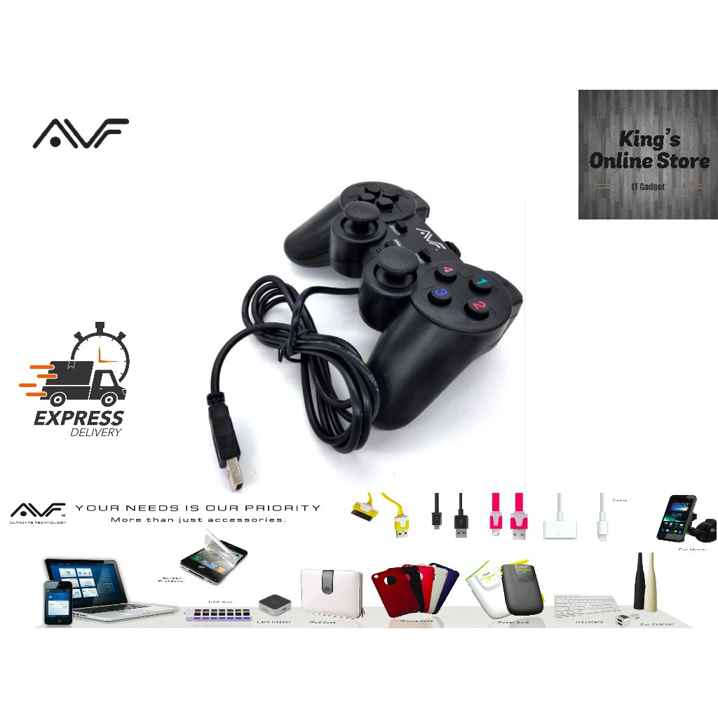 AVF DOUBLE SHOCK USB CONTROLLER ( STK-2009 ) | Shopee Malaysia