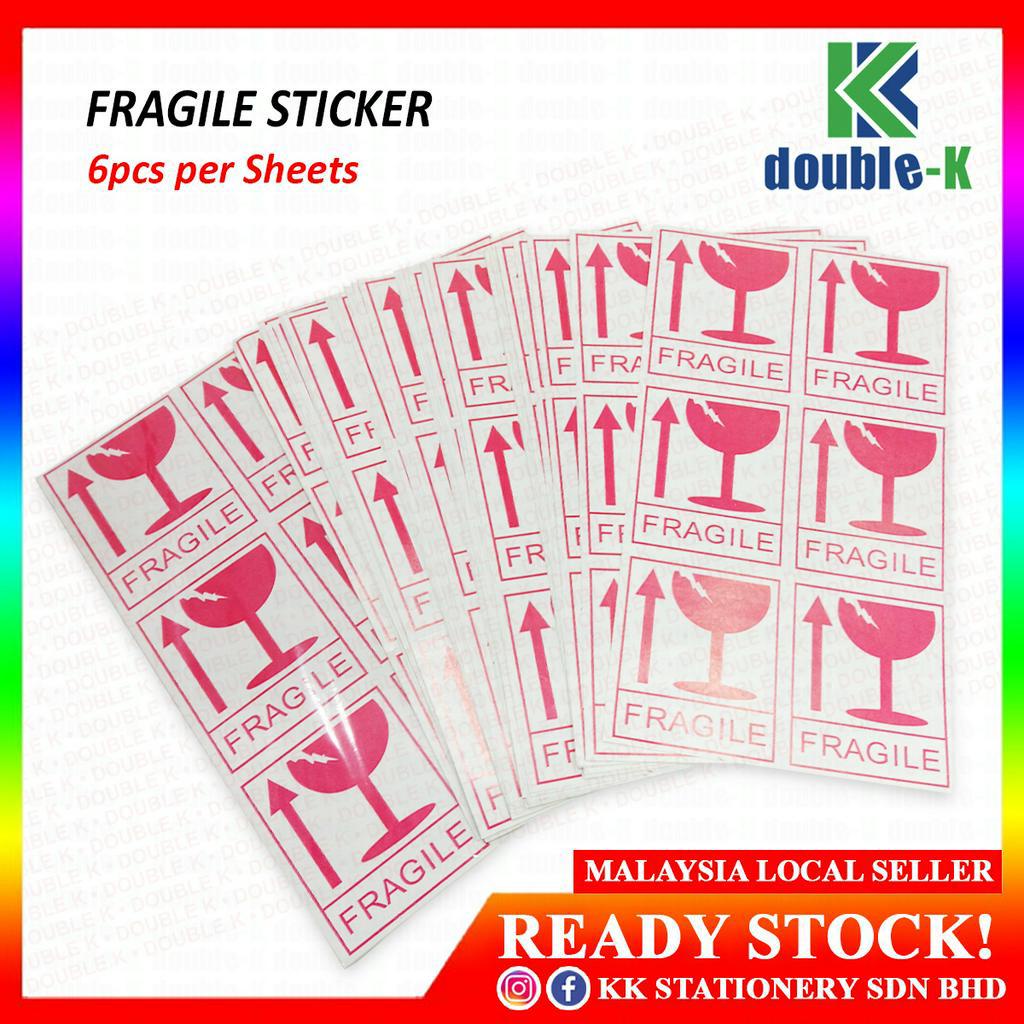 Fragile Label Sticker 6in1 (43 sheets/pkt) - RM8.50/pkt | Shopee Malaysia