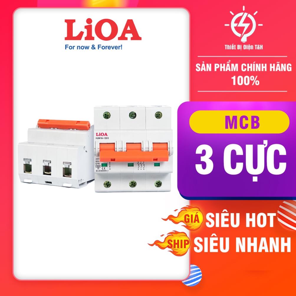 Automatic circuit breaker, Aptomat, CB, 3 phase, 3 pole LIOA, cutting current 4.5KA, load ...