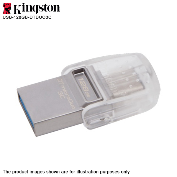 Kingston 128GB DataTraveler microDuo 3C USB 3.1 Type C OTG Flash Drive (DTDUO3C/128GB) | Shopee ...