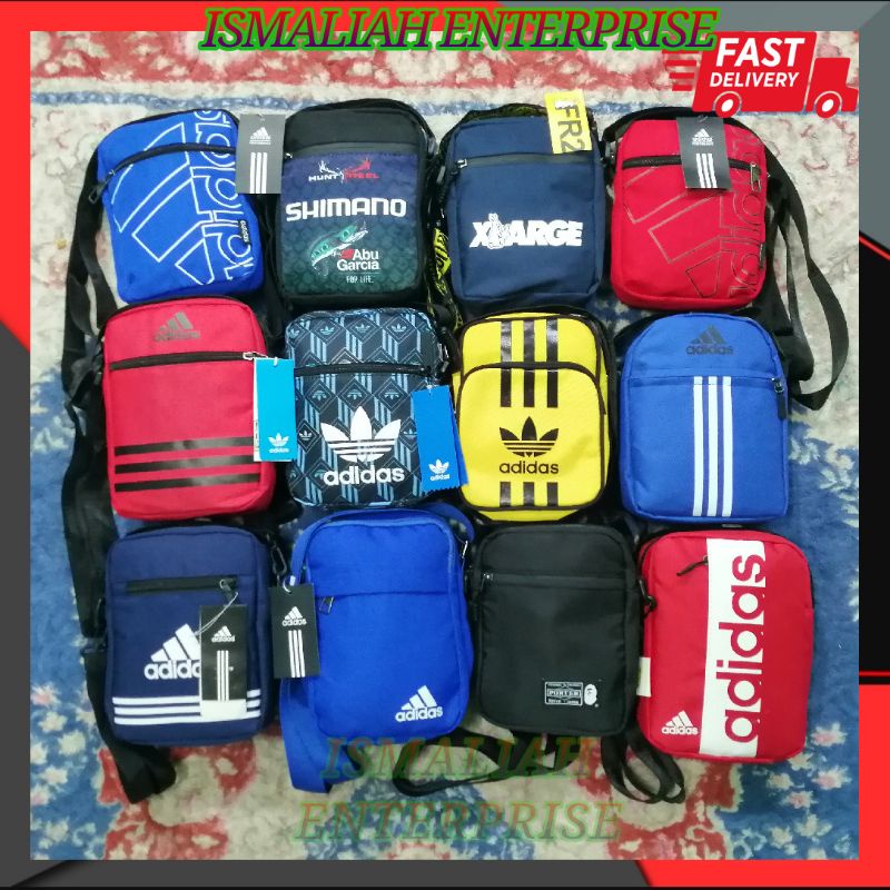 Pouch Bag Beg Adidas Sling Bag Mini Small Beg Cross Body Shoulder Bags ...