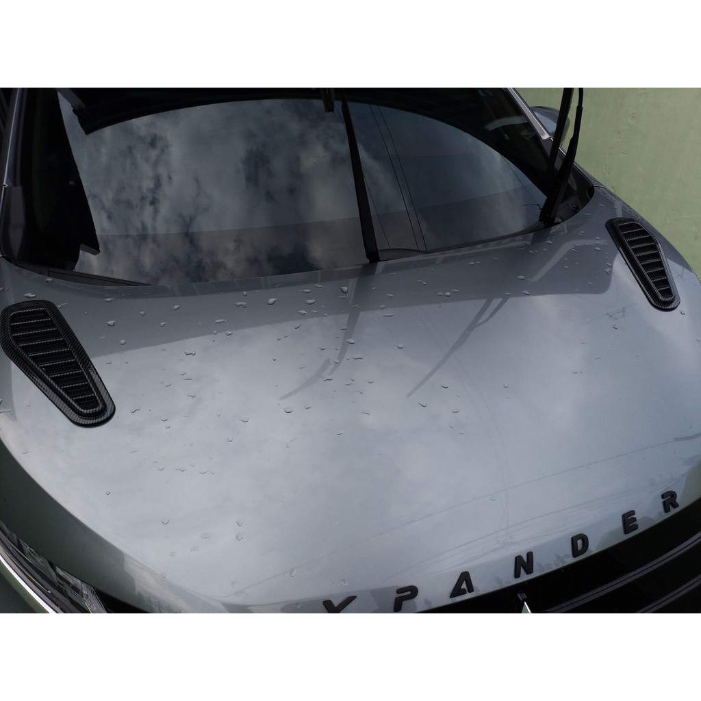 2pcs/set Carbon Fiber Car Air Flow Intake Hood Scoop Vent Louver Bonnet ...