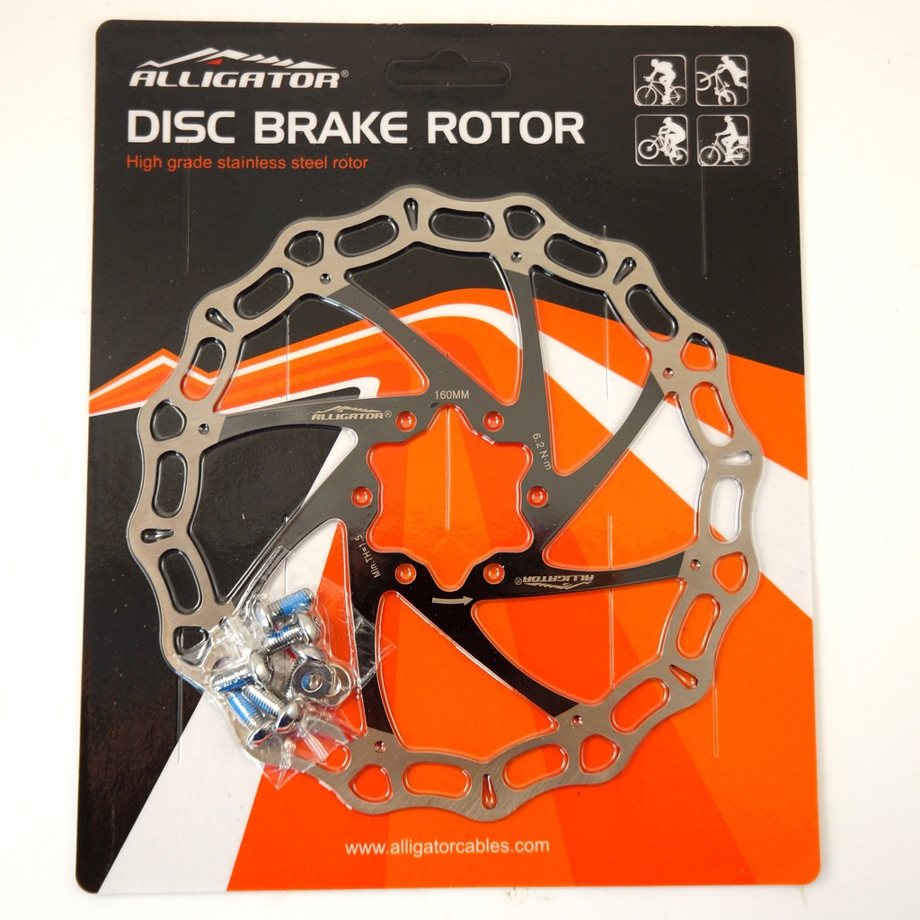 Alligator Crown Road Bike Saw Type Stainless Steel Black Disc 160/180 ...