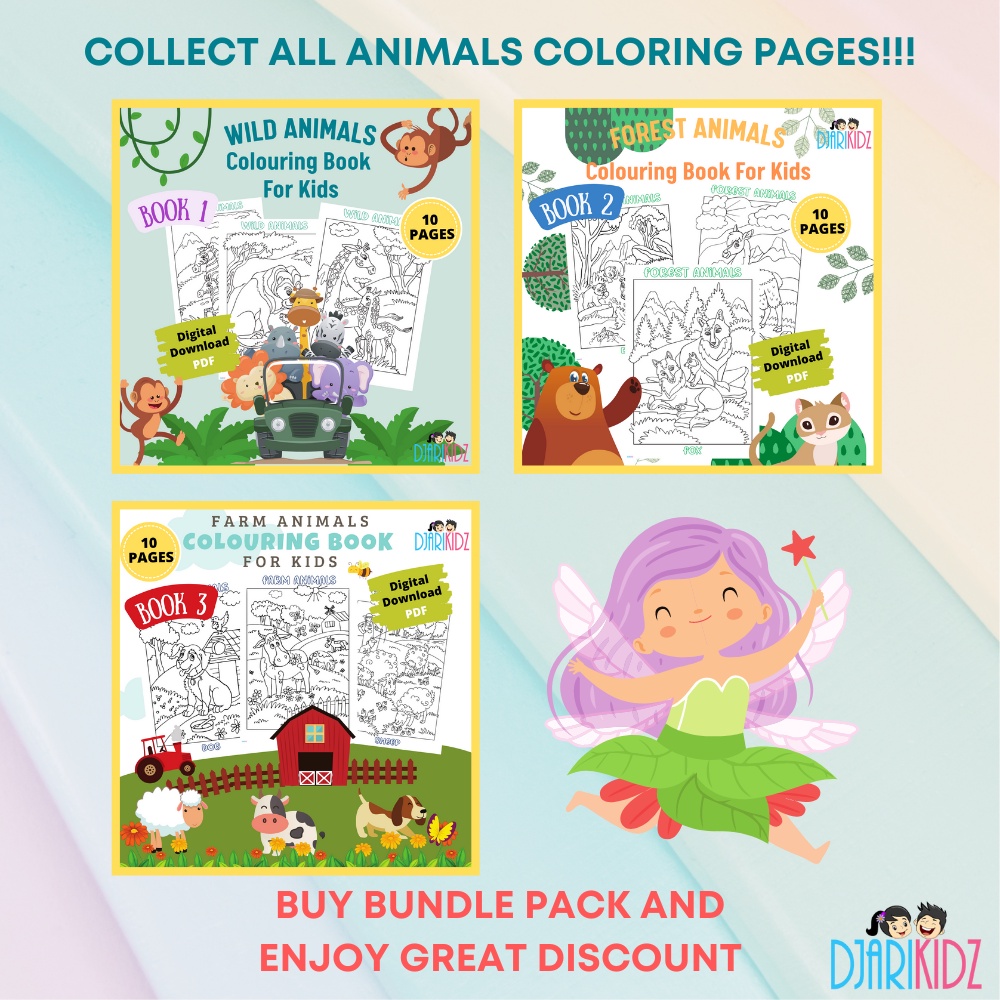 Animals Colouring Pages Bundle Pack| Book (PDF) | Shopee Malaysia