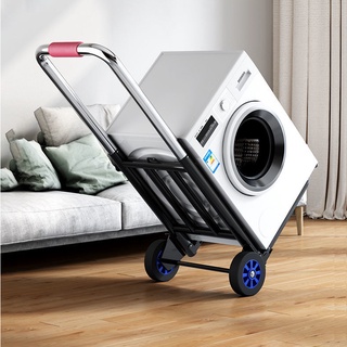 Heavy Duty Folding L Trolley 100KG/Hand Truck Cart with Rubber Wheels ...