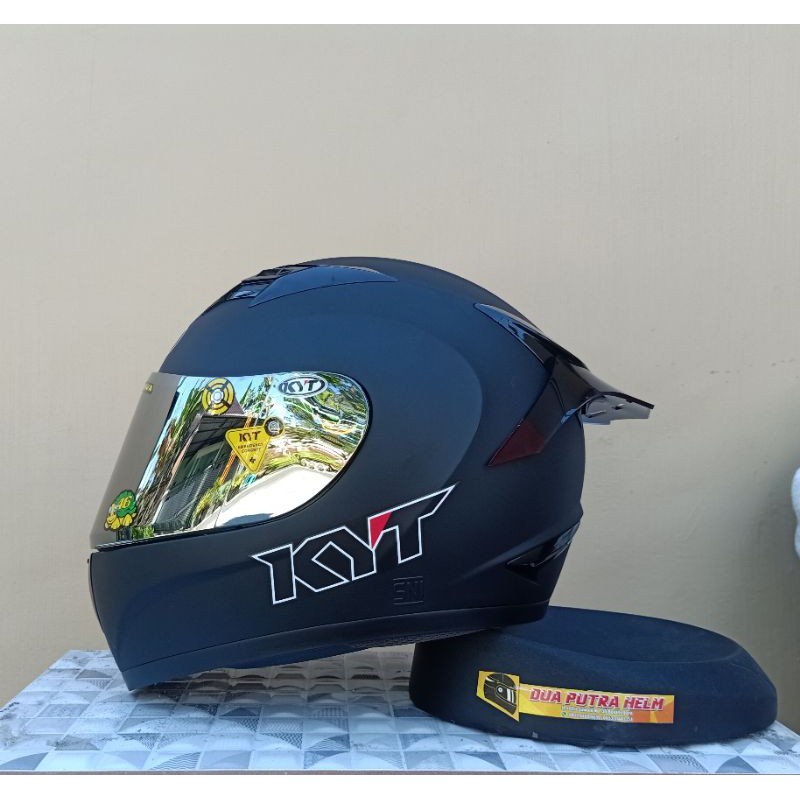 Kyt r10 solid black doff fullface Helmet | Shopee Malaysia