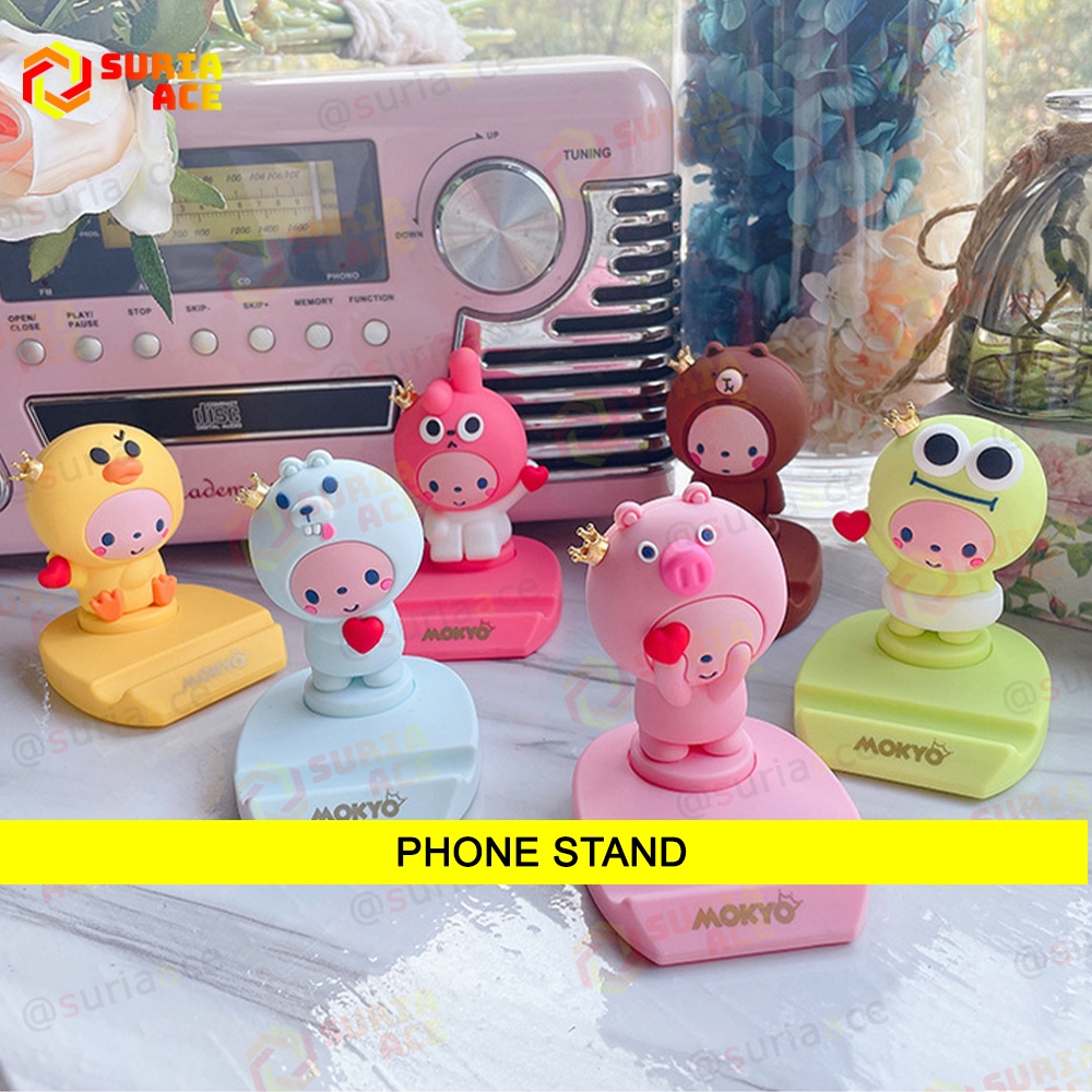 Mokyo Cute Cartoon Animal Phone Holder Stand For Mobile Phone Table Car ...
