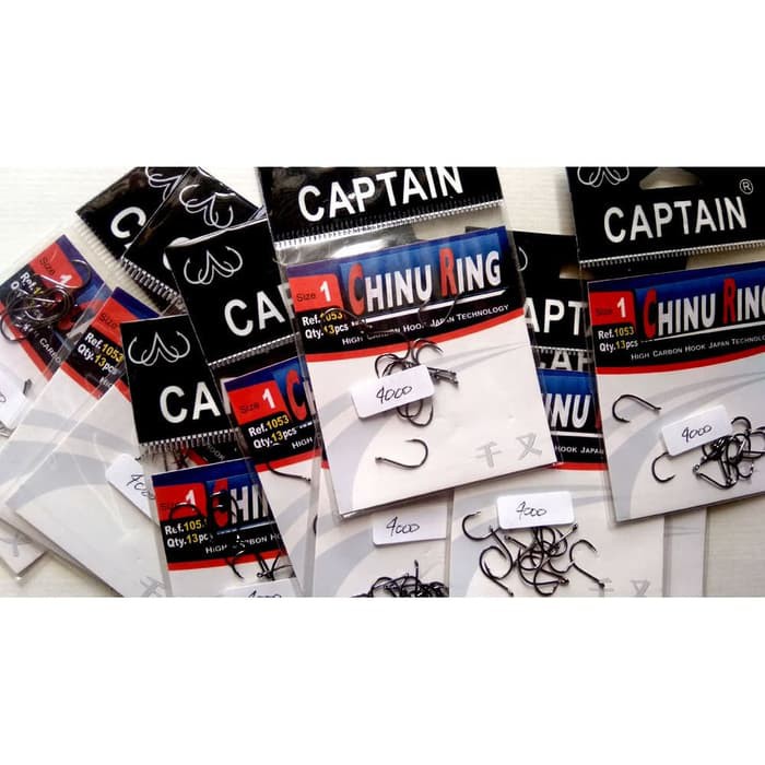 CAPTAIN MARUSODE FISHING HOOK (Large Type) / CHINU (Small Type) JAPAN ...