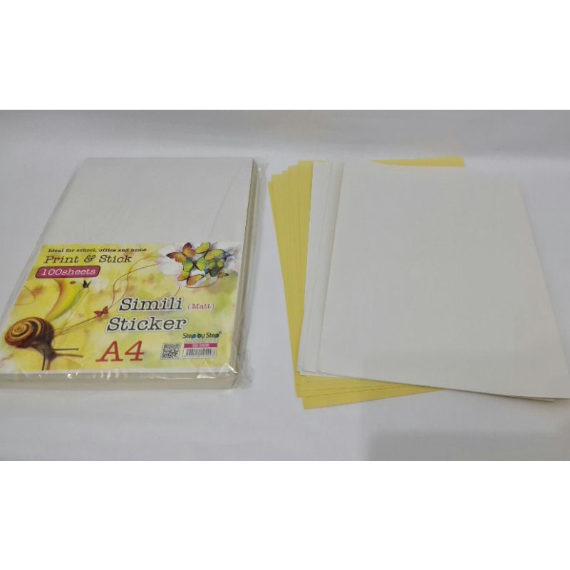 A4 Size Sticker Paper Simili (Matt) 210mmX297mm (10pcs/25pcs/50pcs ...