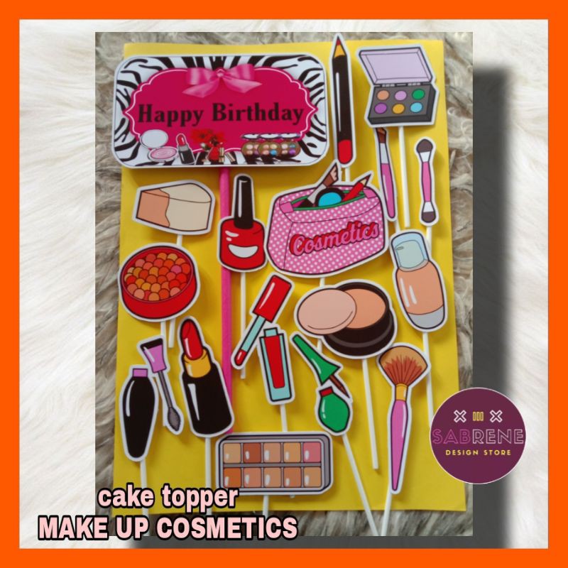 MAKE UP COSMETICS CAKE TOPPER READY STOCK | Shopee Malaysia