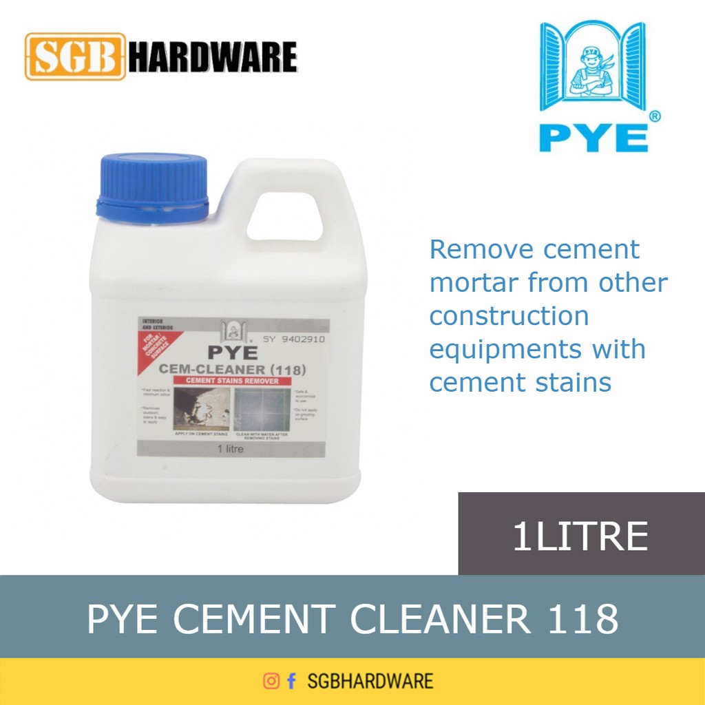 PYE CEM CLEANER / CEMENT STAIN REMOVER / TILE CLEANER / MOSAIC CLEANER ...