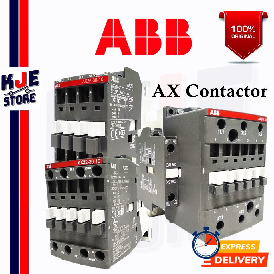 ABB AX25 AX32 AX40 AX50 AX65 AX80 AX95 AX Series Contactor [240vac ...