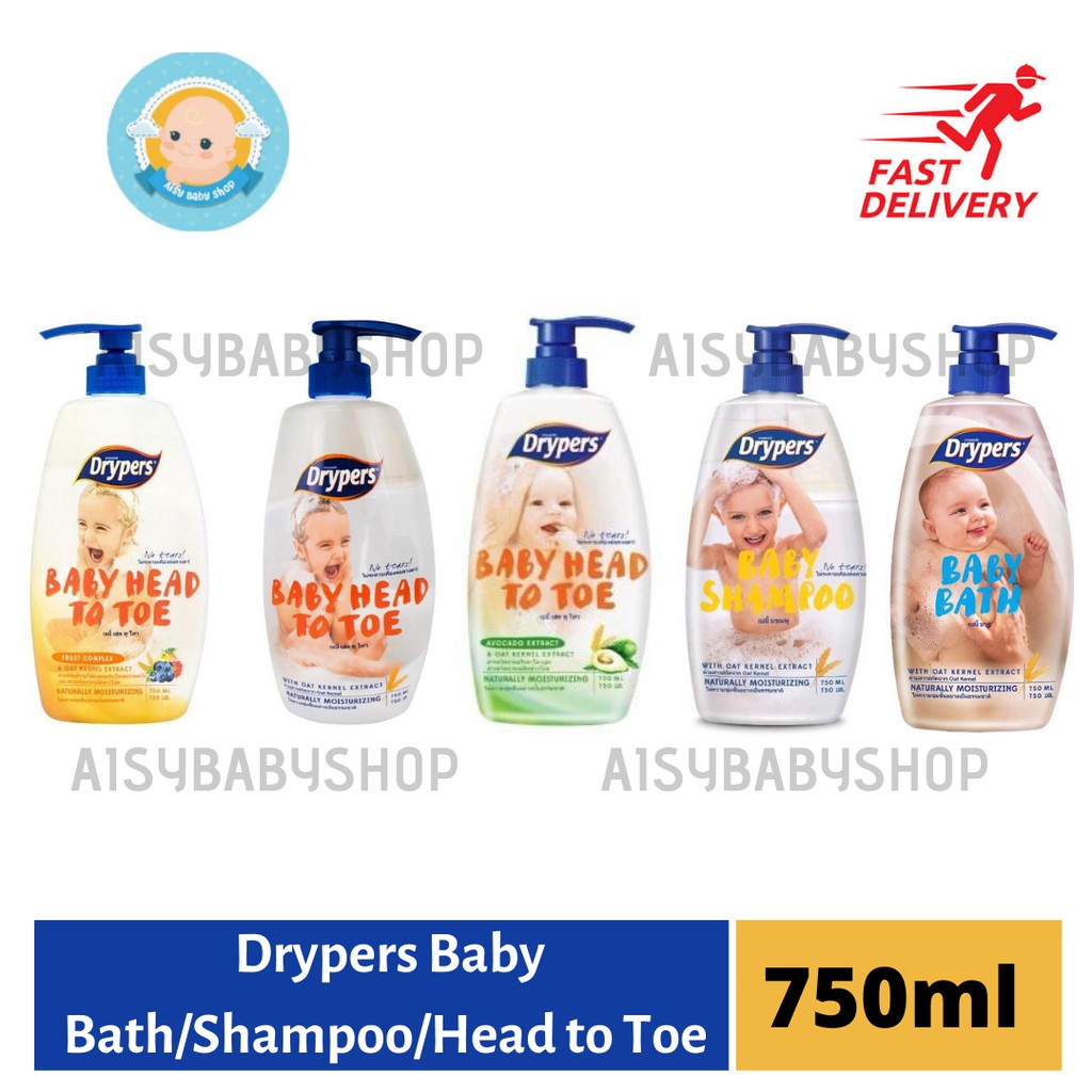 Drypers Baby Head To Toe/Baby Bath/Shampoo 650ml | Shopee Malaysia