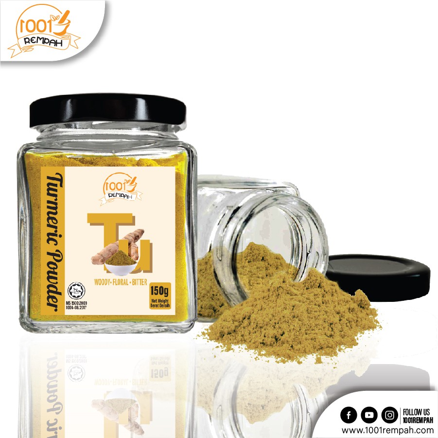 🔥HALAL🔥 1001Rempah Turmeric Powder - 150gm | Shopee Malaysia