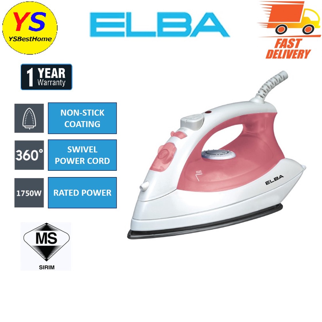 ELBA Steam Iron ESI-H2223C(VL) / ESI-1196P / ESI-N1852(PP)- Dry, Steam ...