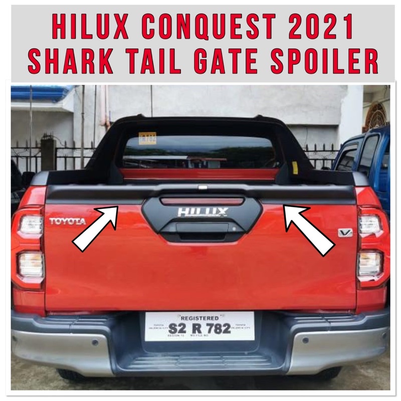 TOYOTA HILUX CONQUEST 2021-2025 SHARK TAIL GATE SPOILER | Shopee Malaysia