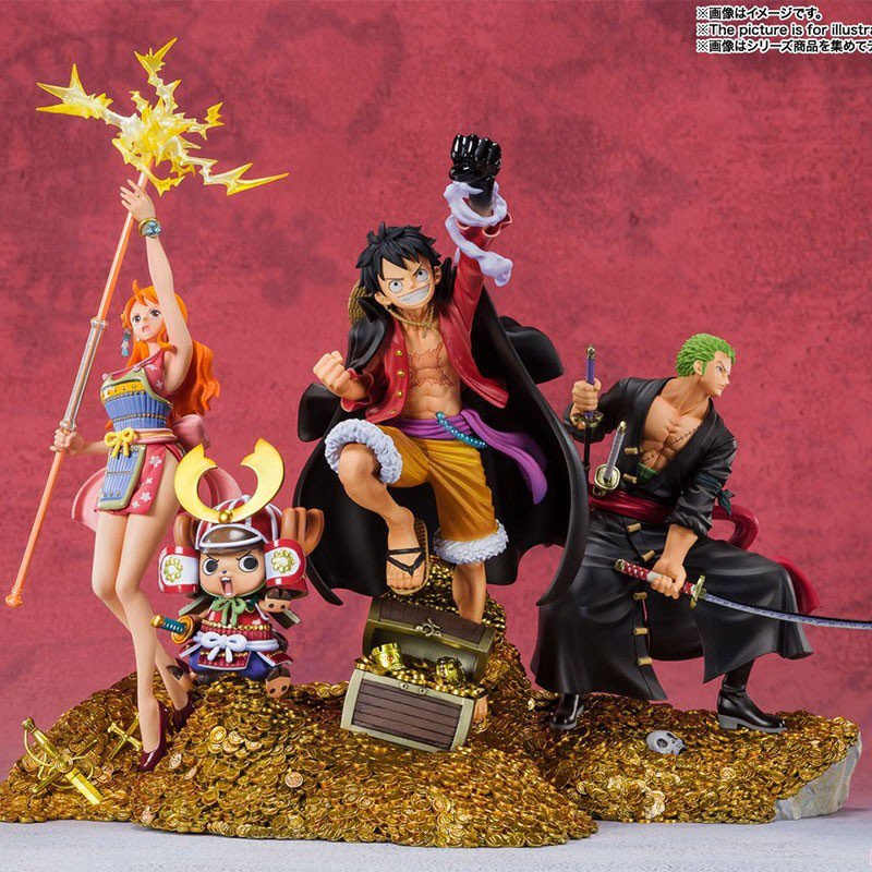 Onepiece model Luffy, Nami, Zoro treasure island, pirate island figure ...
