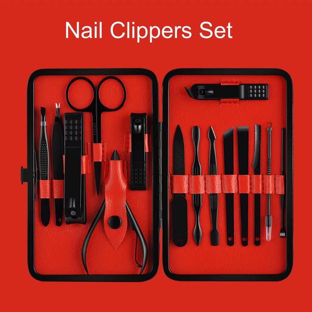 18 Piece Stainless Steel Nail Clipper Set Nail Clipper Set Nail Care ...