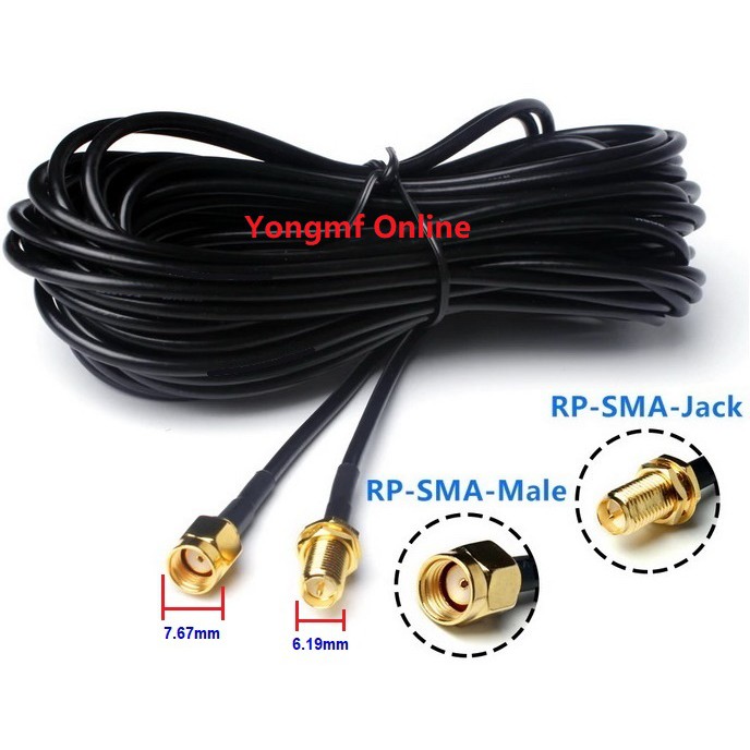 RG174 RP-SMA Male to Female Extension Cable for WiFi Router Antenna (CP-C-232) | Shopee Malaysia