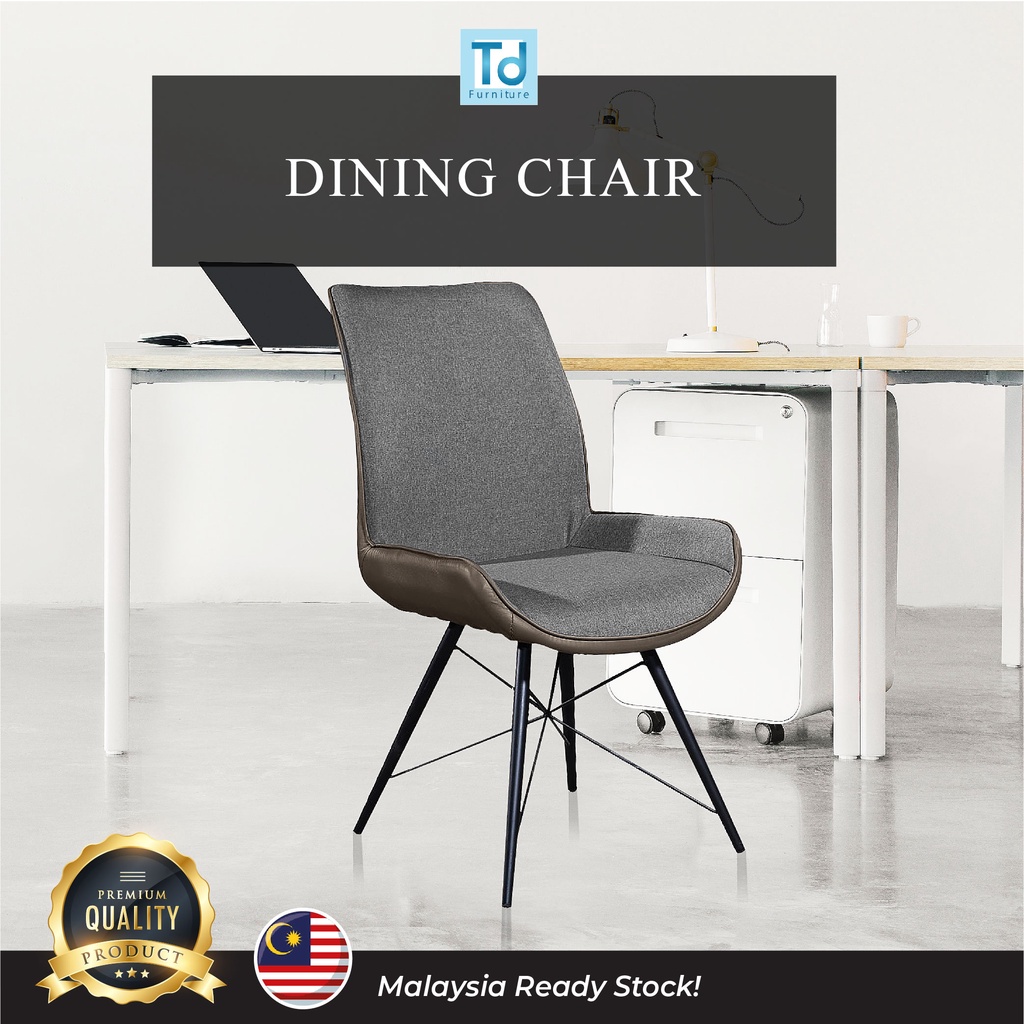 Cassoni Designer Chair / Dining Chair/ Fabric and PU Leather with ...