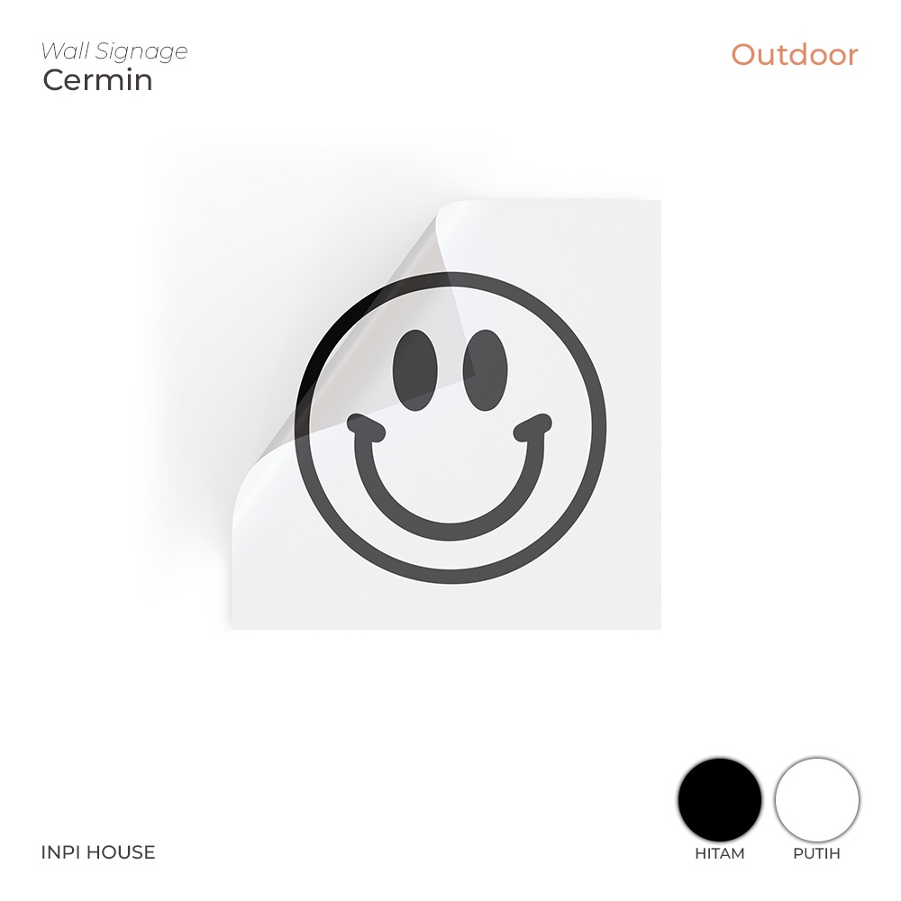 Oracal Mirror Decoration Cutting Sticker - EMOJI SMILE SIGN | Shopee ...