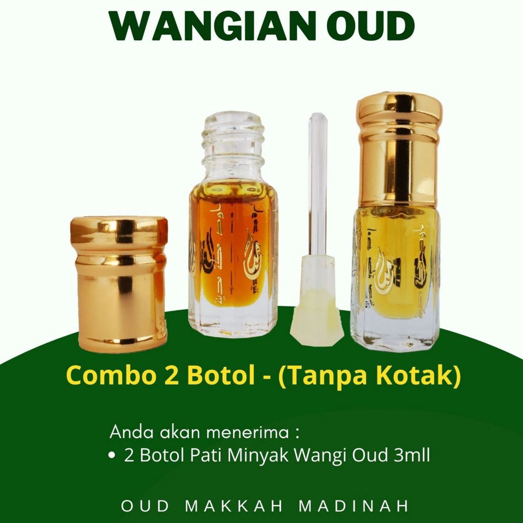 Oud Oil Makkah Madinah 3ml x 2 botol - Wangian Raudah/ Masjiidl Haram ...