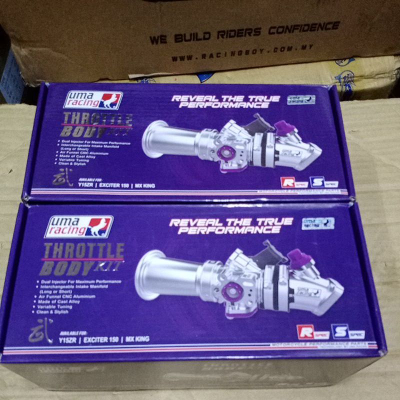 Uma Racing Dual Injector Throttle Body with CNC air funnel Y15ZR, 32mm ...